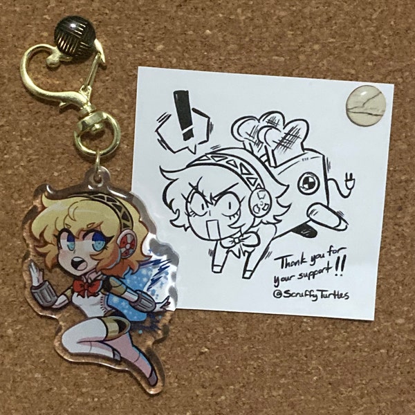 Persona 3 Aigis Acrylic Charm Keychain 2.5'' - Etsy
