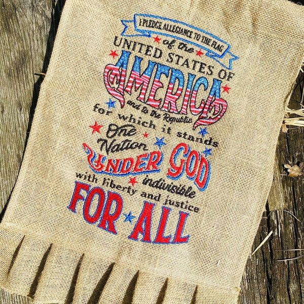 Pledge of Allegiance - Machine Embroidery Design, Embroidery Designs ...