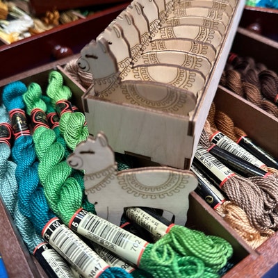 Bunny Embroidery Bobbins With Case. SVG Files to Use With Glowforge, or ...