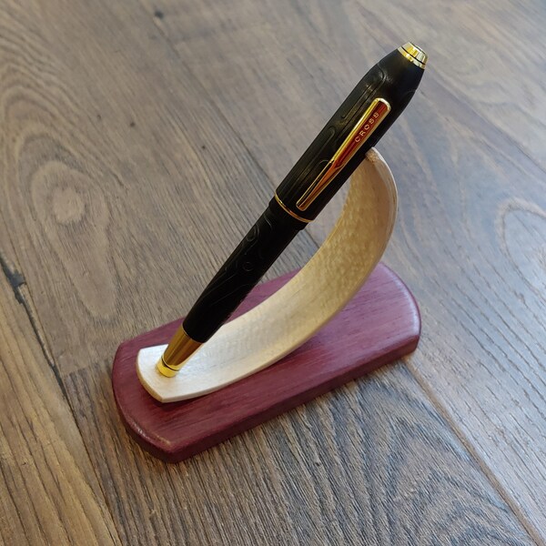 Exotic Wood Pen Display Stand Hand Crafted - Walnut & Zebrawood (PEN ...