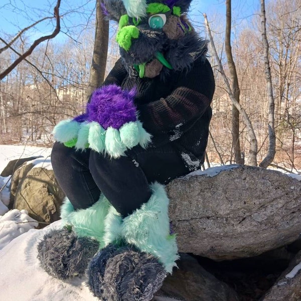 FREE SHIPPING 3D Printed Fursuit Costume K9 Wolf Husky Tooth Set Bottom ...