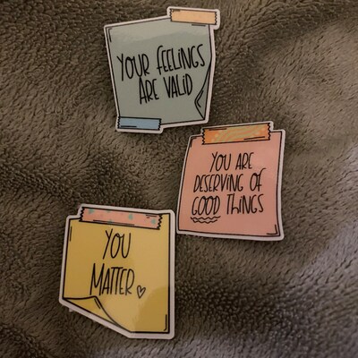 Sticky Note Affirmation Mini Sticker Set Positivity Stickers - Etsy
