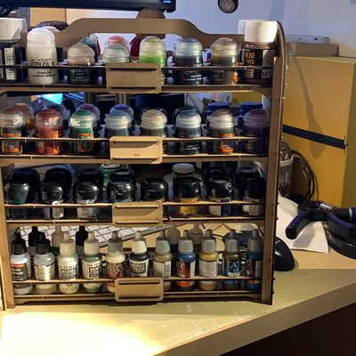 Vertical Paint Storage Rack for Model Painting, Compatible With Several ...