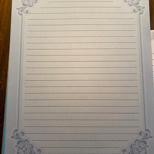 Nice Floral Edged Lined Writing Paper 8.5x11 25 Sheets and Color ...