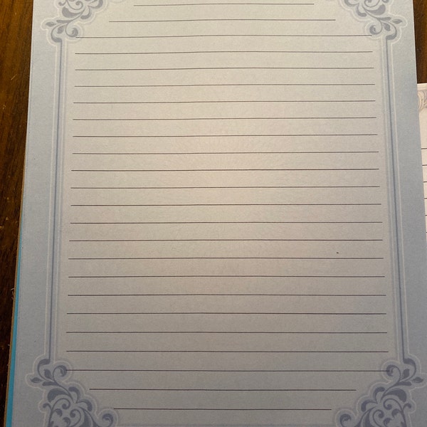 Nice Floral Edged Lined Writing Paper 8.5"x11" 25 Sheets and Color ...
