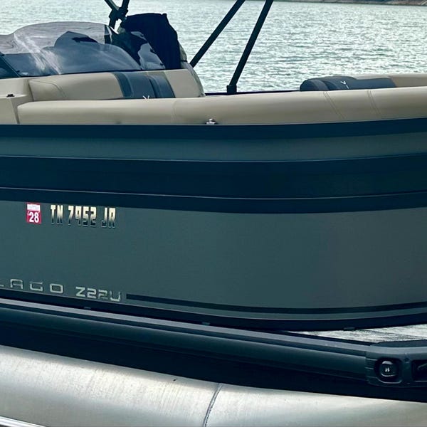 Boat Registration Numbers Set of Two 3 Inch Custom State Registration ...