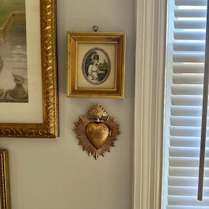 Sacred Heart, Milagro Heart, Antique Gold Heart Box, Catholic Heart ...