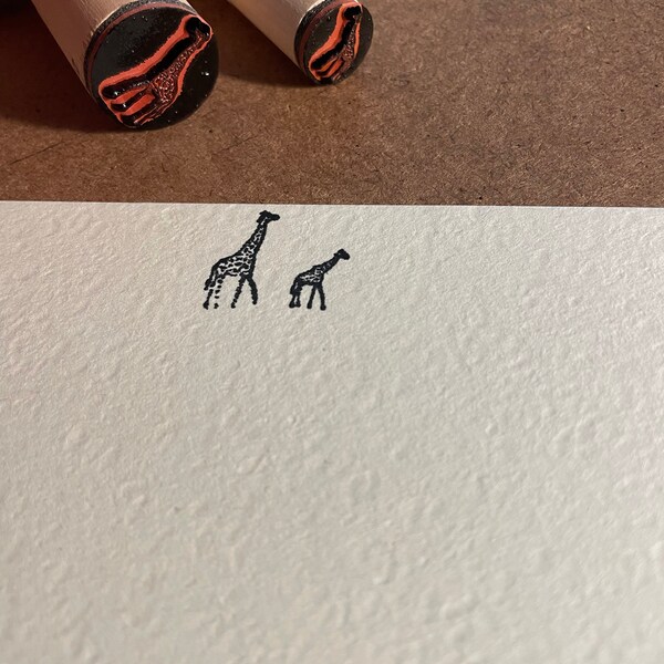 Giraffe Rubber Stamp Set - Etsy