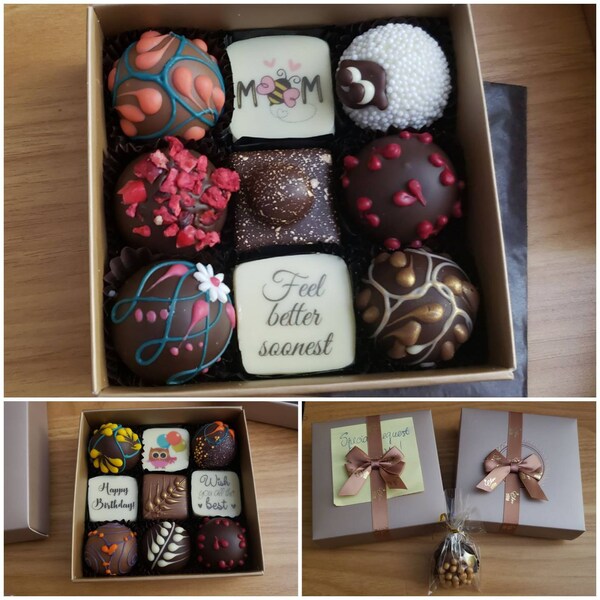 Handmade Chocolate Favor Box Luxury Gourmet Present Gift Set for ...