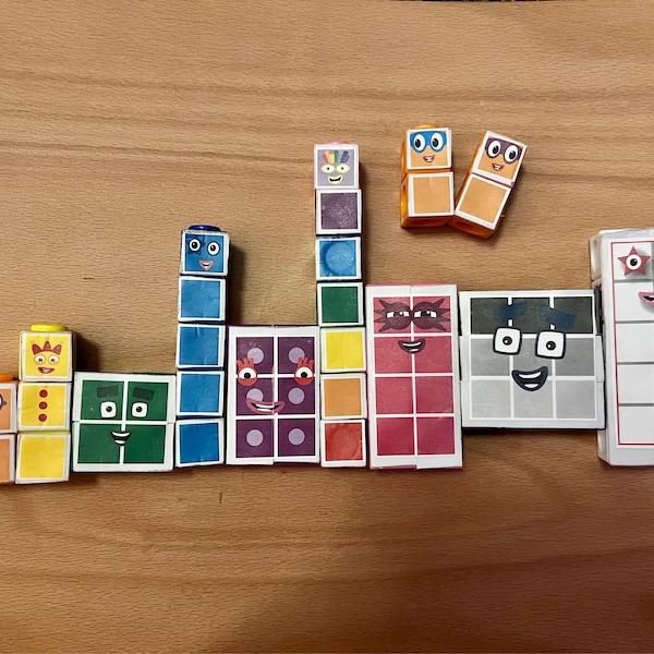 Numberblocks Face Stickers 1-19 Instant Download PDF / PNG - Etsy