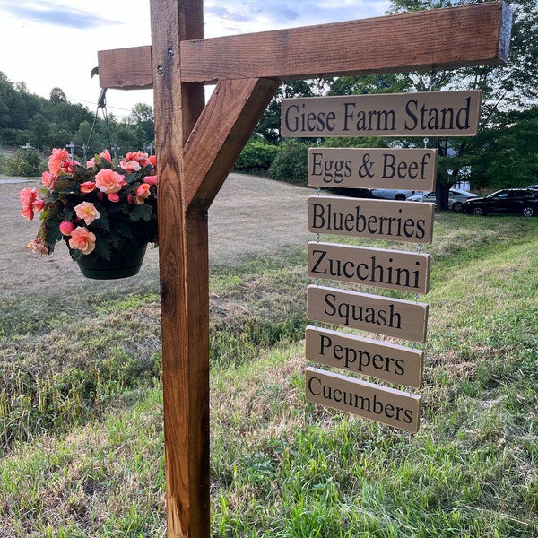 Personalized Farm Stand Sign: Interchangeable Wood Business Sign - Etsy