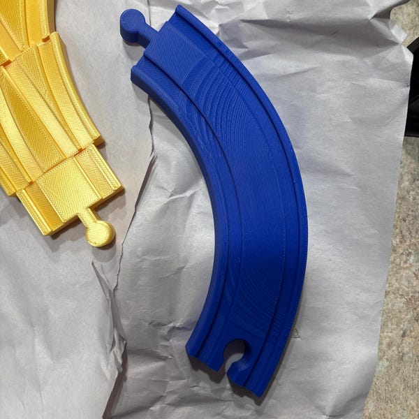 Banked 90 Degree Corner Track for Wooden Train Sets - Compatible With ...