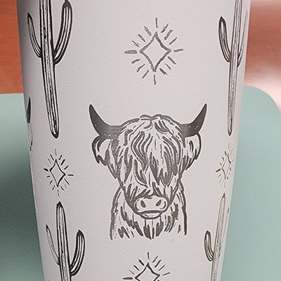 20oz 360 Highland Cow Engraved YETI Tumbler - Etsy