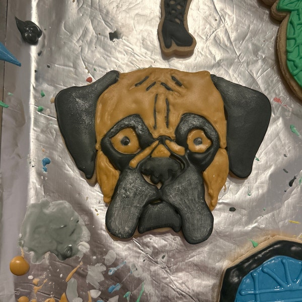 Boxer Cookie Cutter, Dog Portrait Cutter, Fondant Cutter With Stamp, 3D ...