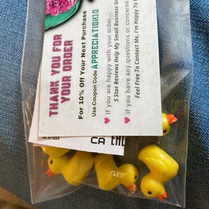 MINIATURE RUBBER DUCK Ducky Duckies Micro Minis Tiny Dollhouse Fairy ...