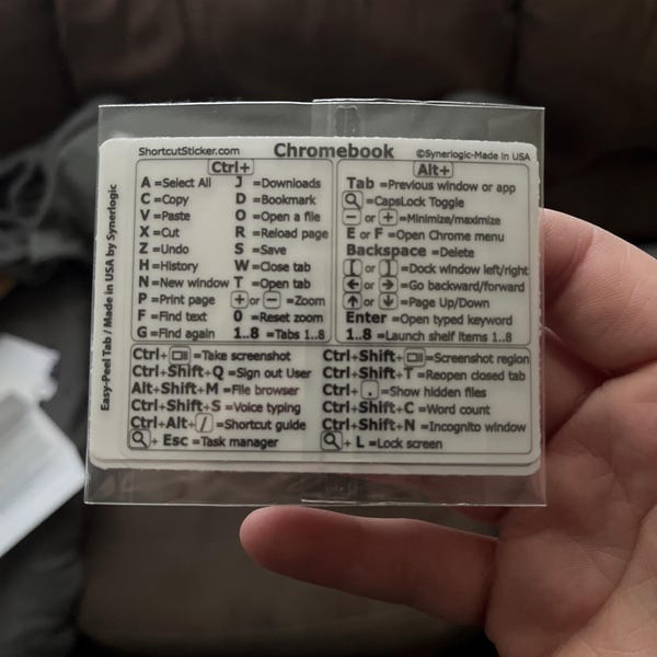 Chromebook Shortcut Sticker for Any Laptop With Chrome OS High Quality ...