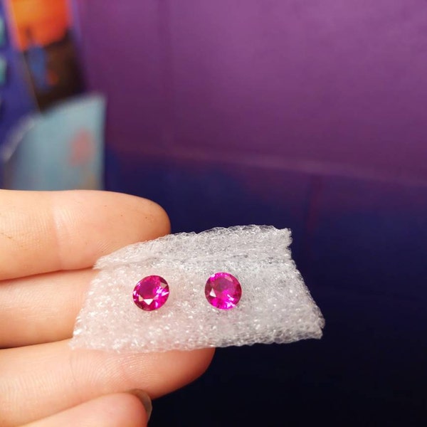 Genuine Flaming Ruby Acute Triangle Cut Loose Gemstone Red Corundum Lab ...