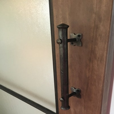 Entrance Door Push Pull Handle, Hand Hammered Solid 12/30cm Round ...