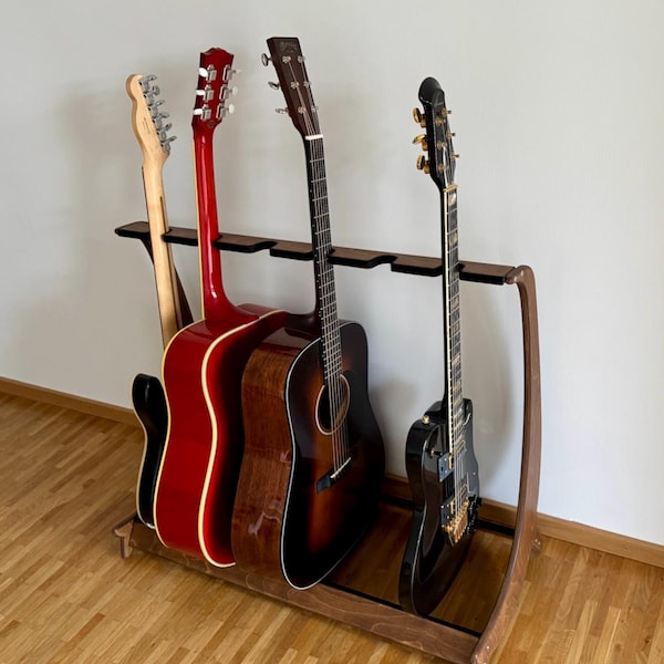 Display Your Guitar Collection in Style With Our Sturdy Wooden Rack for ...