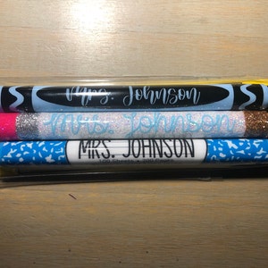 Crayon Pen Cursive Teacher Pen Teacher Gift - Etsy