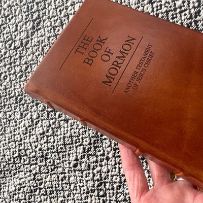 Leather Book of Mormon LDS Scriptures Gift for Missionary Come Follow ...