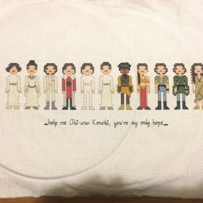 Star Wars Themed Princess Leia Cross Stitch PDF Pattern INSTANT ...
