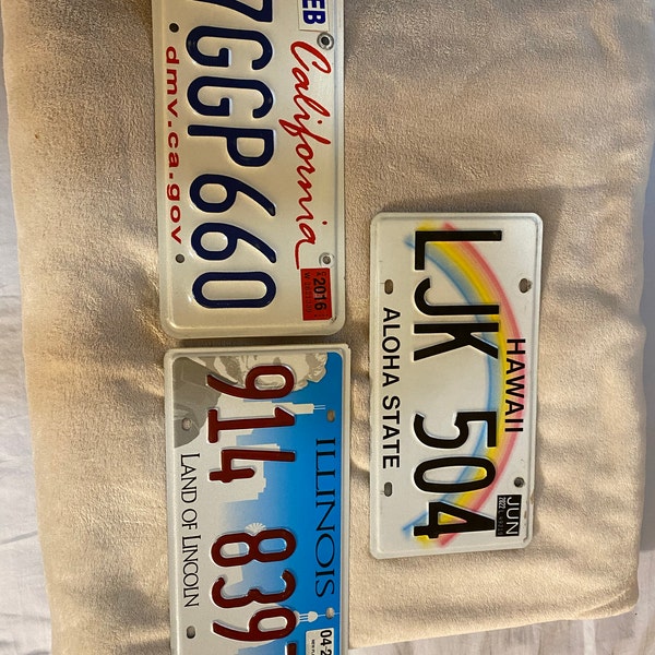 Authentic License Plates: All 50 States Auto Tag, Crafting & Decor - Etsy