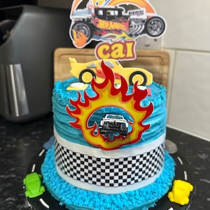 Fire Hoop/ Ring of Fire Hot Wheels Cake Topper With Stick - Etsy