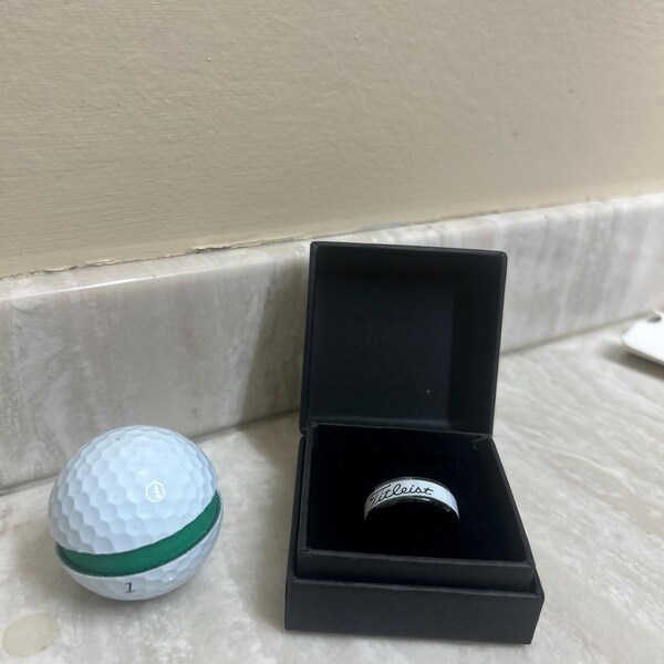 Titleist Golf Ball Ring: Black Ceramic Band, Golf Gift - Etsy