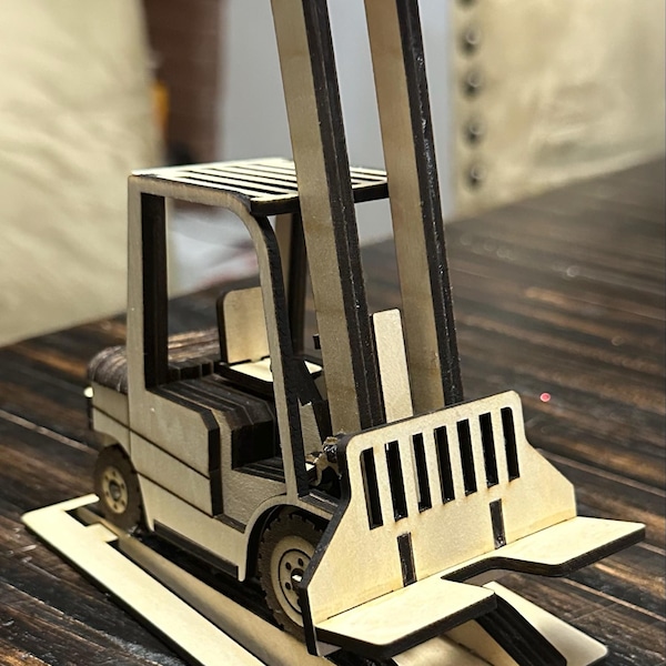 Laser Cut Forklift Phone Stand Files - Authentic, Intricate Design - 2 ...