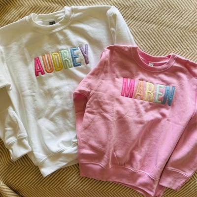 Girls Monogram Sweatshirt, Monogrammed Sweatshirt for Toddler Girls ...