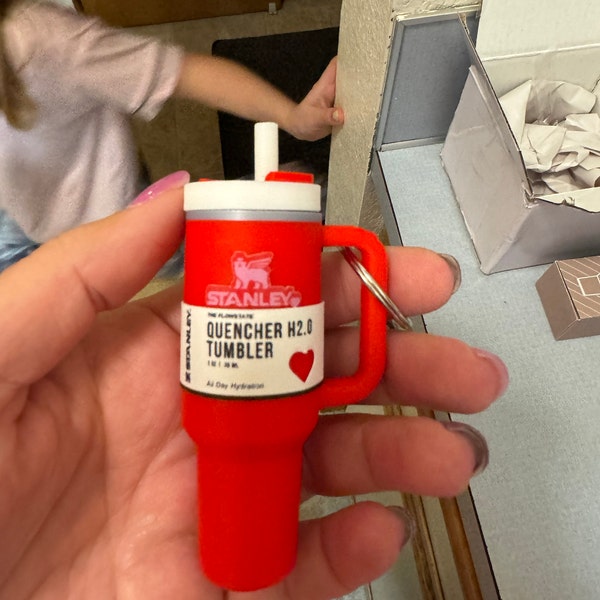 Miniature Valentine Stanley Tumbler Keychain | Chapstick Holder - Etsy