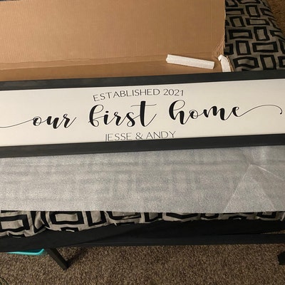 Our First Home Sign Personalized-new Home Sign-new Homeowner Gift-real ...