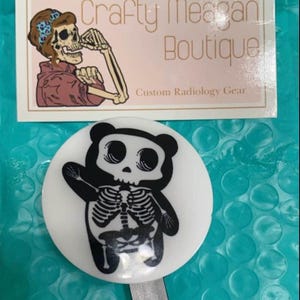 Idki Just Work Here Shrugging Skeleton Glossy Sticker, Radiologic ...