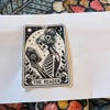 The Reader Tarot Card Skeleton Sticker, Kindle Bookish Sticker, Book ...