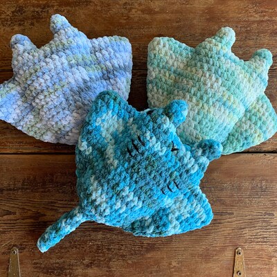 Makani the Manta Ray PATTERN BUNDLE, Amigurumi Manta Ray Plushie ...