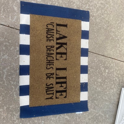 Lake Life Doormat, Lake House Decor, Cabin Doormat, Cabin Decor, Cute ...