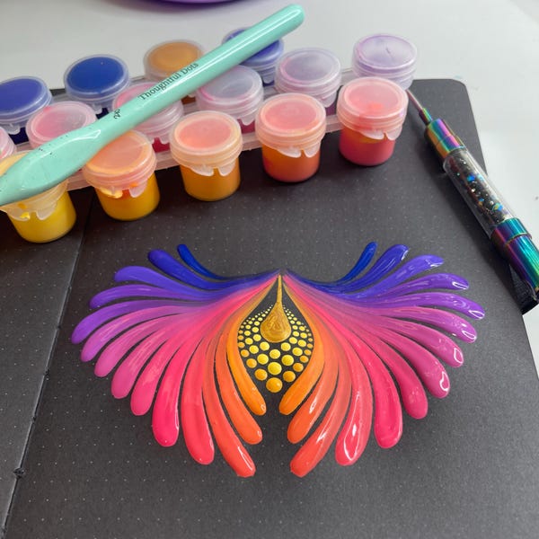6 Piece Rigger Brush Set | Mandala Painting | Thoughtful Dots - Etsy