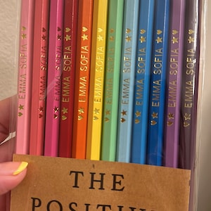Personalized Pencil Set, 6 Custom Gold Foil Stamped Pencils for ...