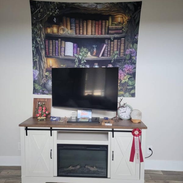 Enchanted Forest Window Tapestry Art Fantasy Forest Wall Art Enchanted ...