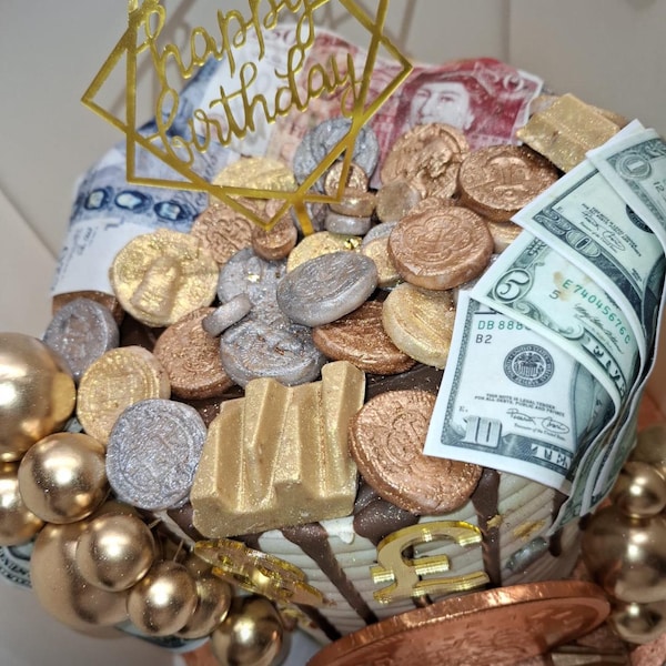 UK Bank Notes Money Currency Edible Icing Cake Decoration Topper ...