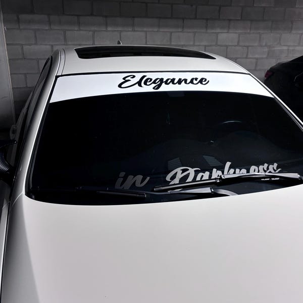 Custom Windshield Banner Vinyl Decal Sticker With or With-out Sun Strip ...