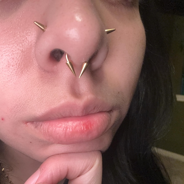 Extreme Long Spikes, Good for Labret Cheek, Piercing, Medusa, Monroe ...