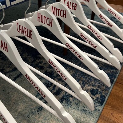 Wooden Hanger Decals Wooden Hanger Labels Wedding Gifts - Etsy