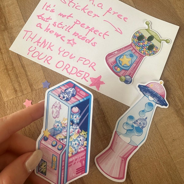 Cute Alien Vs Cows 5 Sticker Set - Etsy