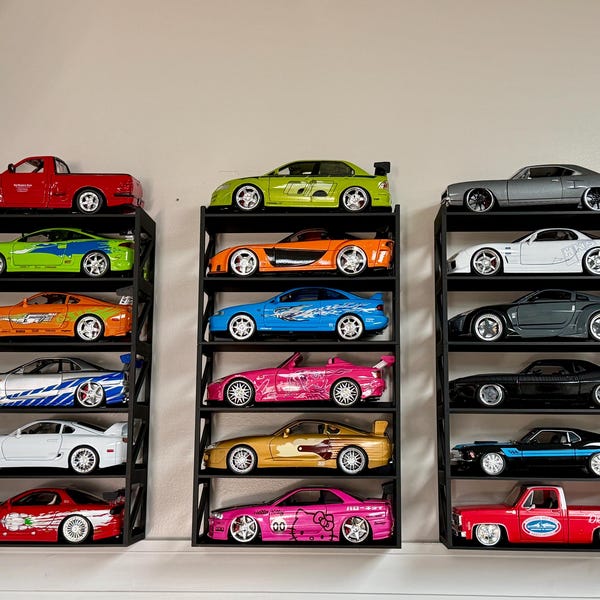 V1 Hotwheel 10 Car Display Stand Industrial Design W Hidden Wall Mount ...