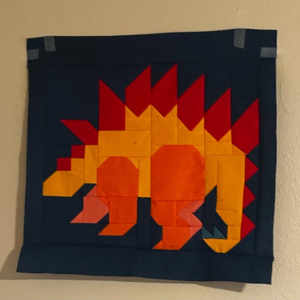 PDF Quilt Block Pattern – Stegosaurus – Dinosaur Quilt - Etsy