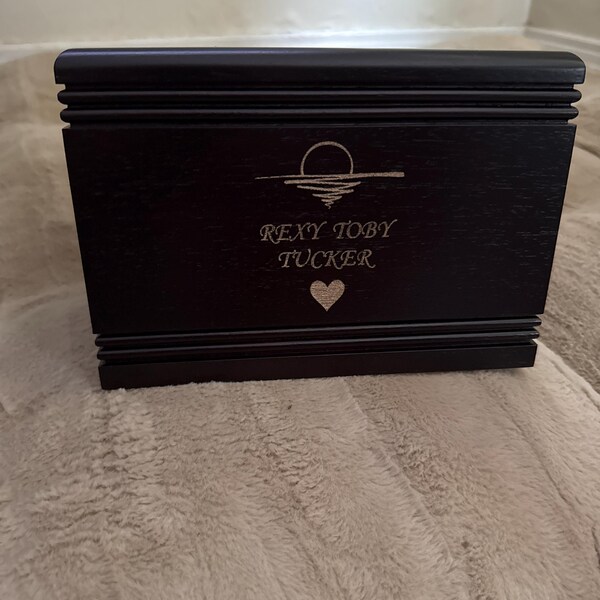 Urn Solid Walnut Wood Small 100 Cubic Inches - #W-561 - Etsy