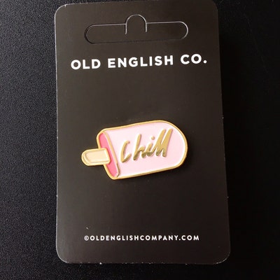 Chill Ice Lolly Enamel Pin Gold and Pink Enamel Pin Enamel Ice Lolly ...