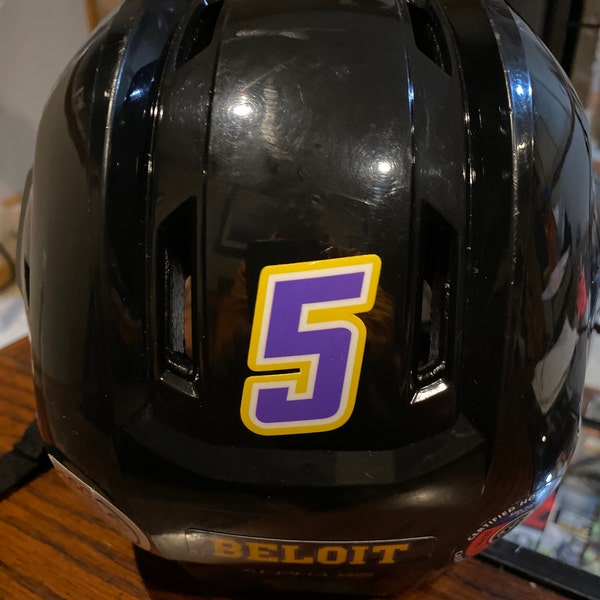 Custom 1 1/2 Inch 0-9 Dye-cut Helmet Number Sheets, Baseball Numbers ...